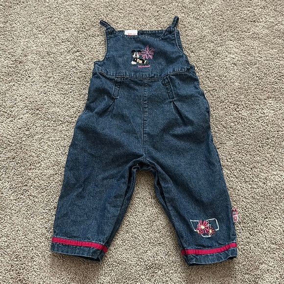 Disney | One Pieces | Vintage Minnie Mouse Baby Girl Overalls | Poshmark